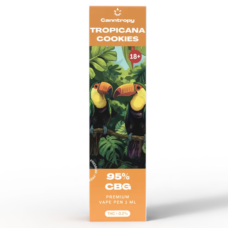 Canntropy Stylo vape CBG Tropicana Cookies, 95 % CBG, 1 ml