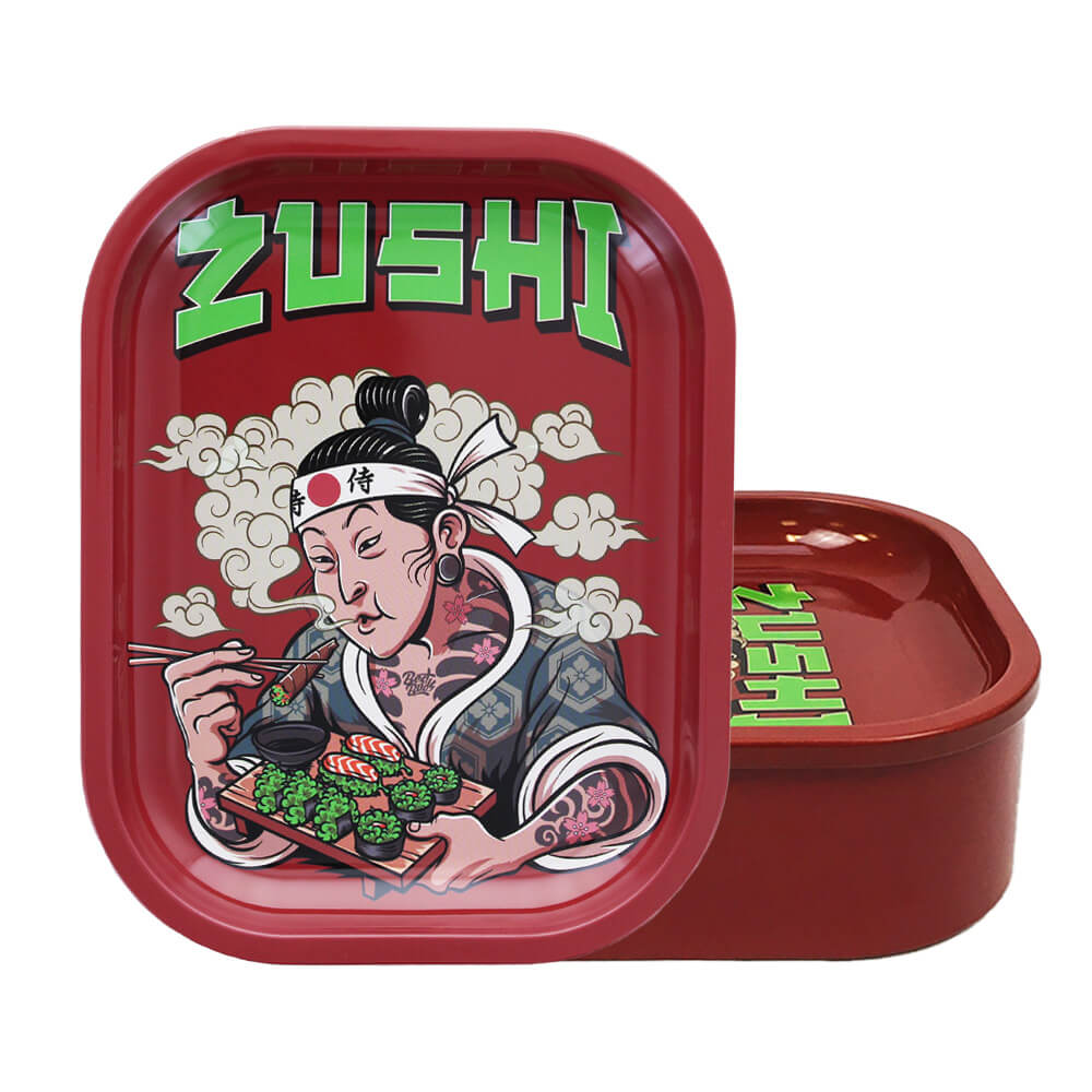 Best Buds Thin Box Rolling Tray with Storage Zushi 18 x 14 cm