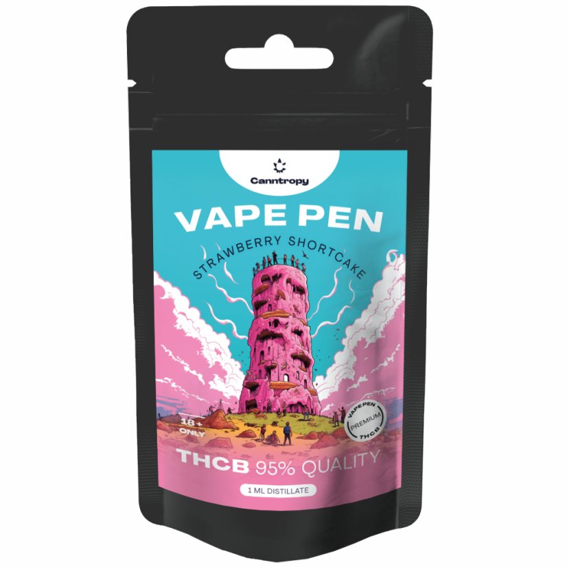 Canntropy THCB Vape Pen Fragolina Dolcecuore, qualità THCB 95%, 1 ml