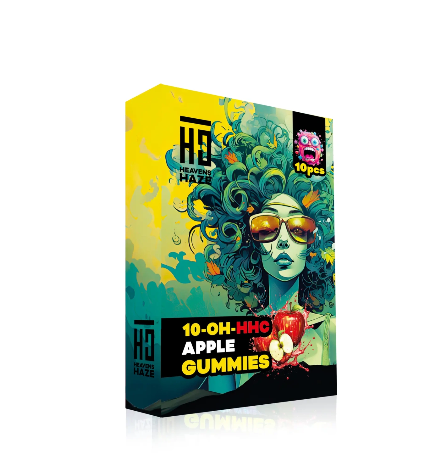 Heavens Haze 10-OH-HHC Gummies Apple, 10 ks x 40 mg, 400 mg 10-OH-HHC