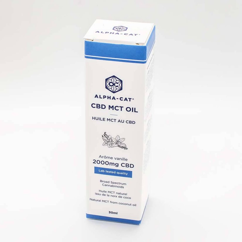 Alpha-Cat CBD Spray MCT Coconut Oil with Vanilla, 20%, 2000 mg, 30 ml