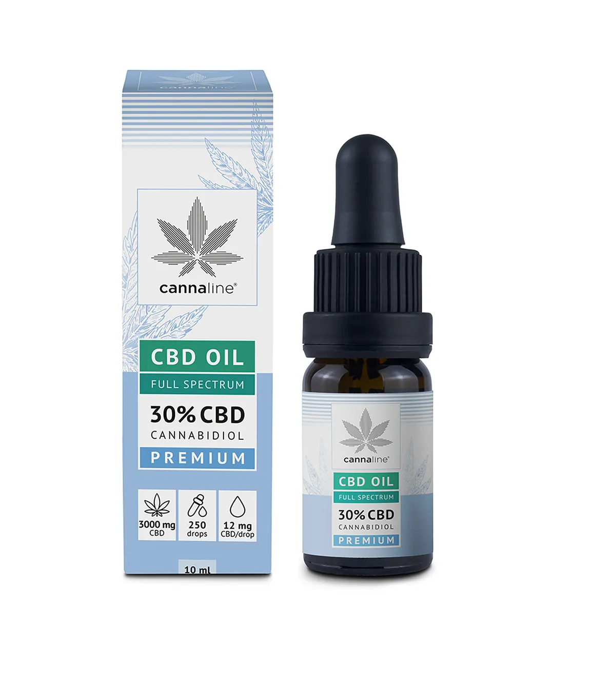 CANNALINE CBD Hemp Oil 30%, 3000 mg, 10 ml