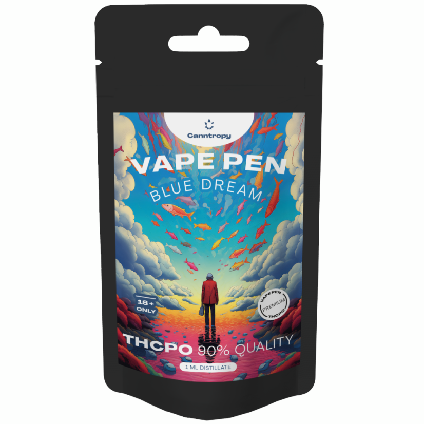 Canntropy Pluma Vape desechable THCPO Blue Dream, calidad THCPO 90%, 1 ml