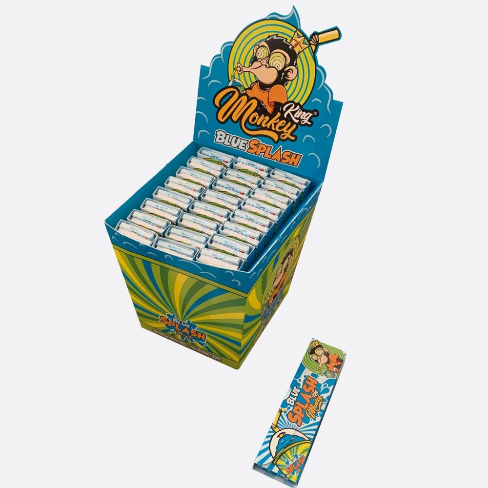 Monkey King Blue Splash Touch and Smell Rolling Papers with Tips (Smell ...