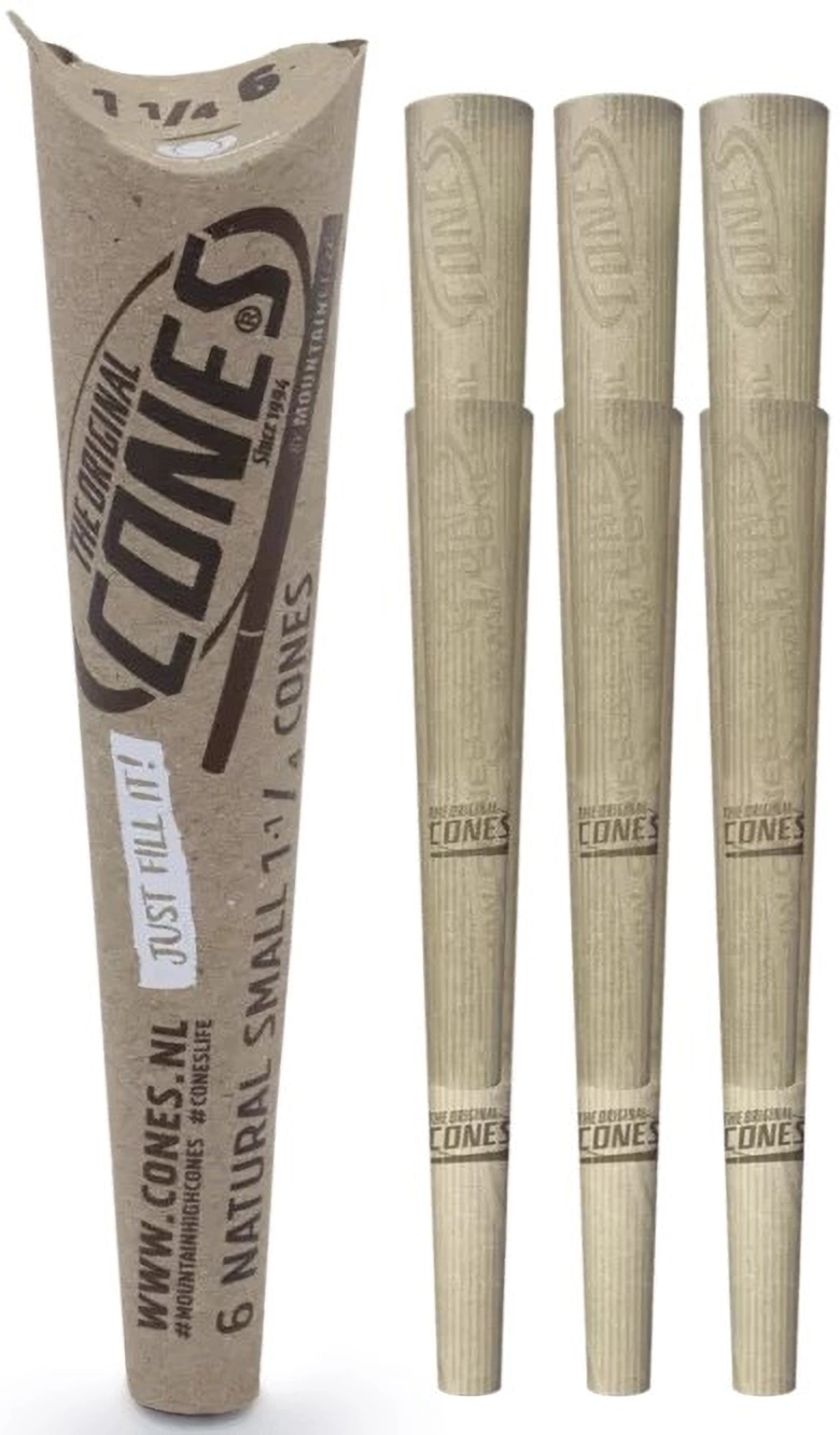 The Original Cones, Conos Natural Pequeño 1¼ 6x Paquete de Papel