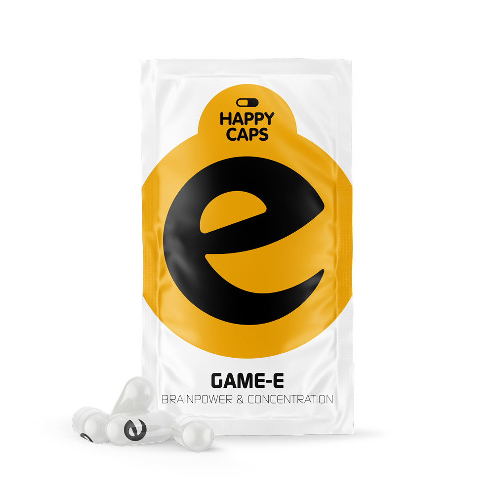 Happy Caps Game E - Brainpower and Concentration Capsules, 4 g