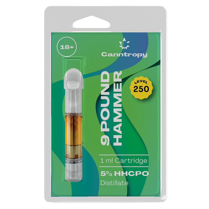 Canntropy Cartucho HHCPO Martillo de 9 libras 5 %, 1 ml