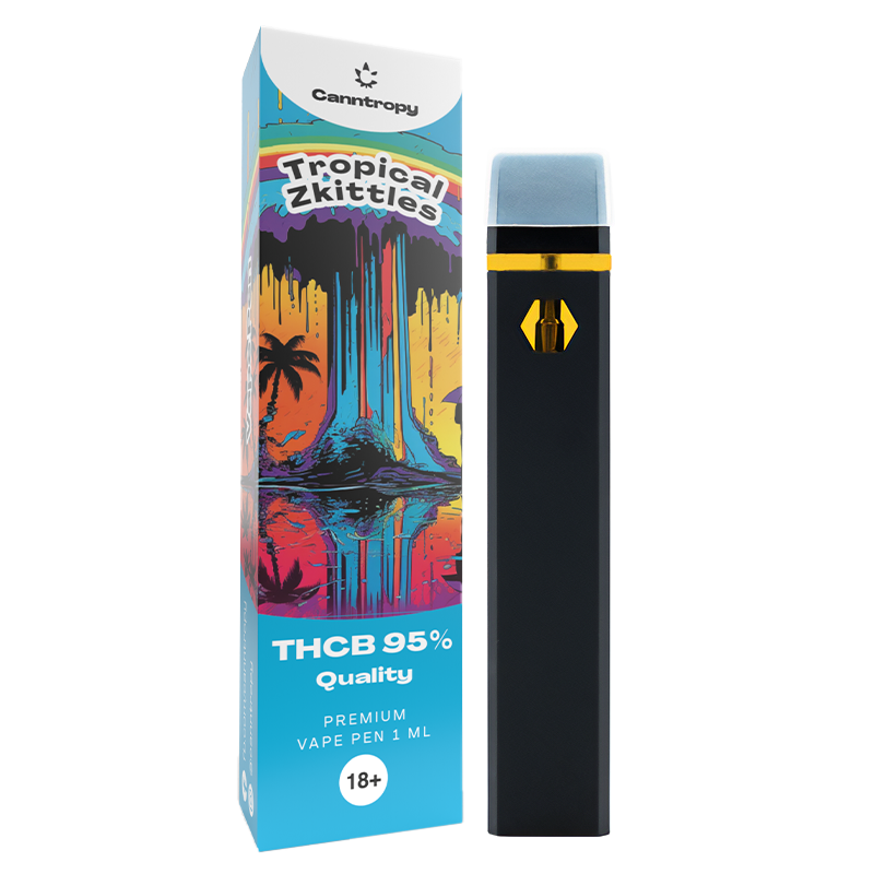 Canntropy THCB Vape Pen Tropical Zkittles, qualità THCB 95%, 1 ml