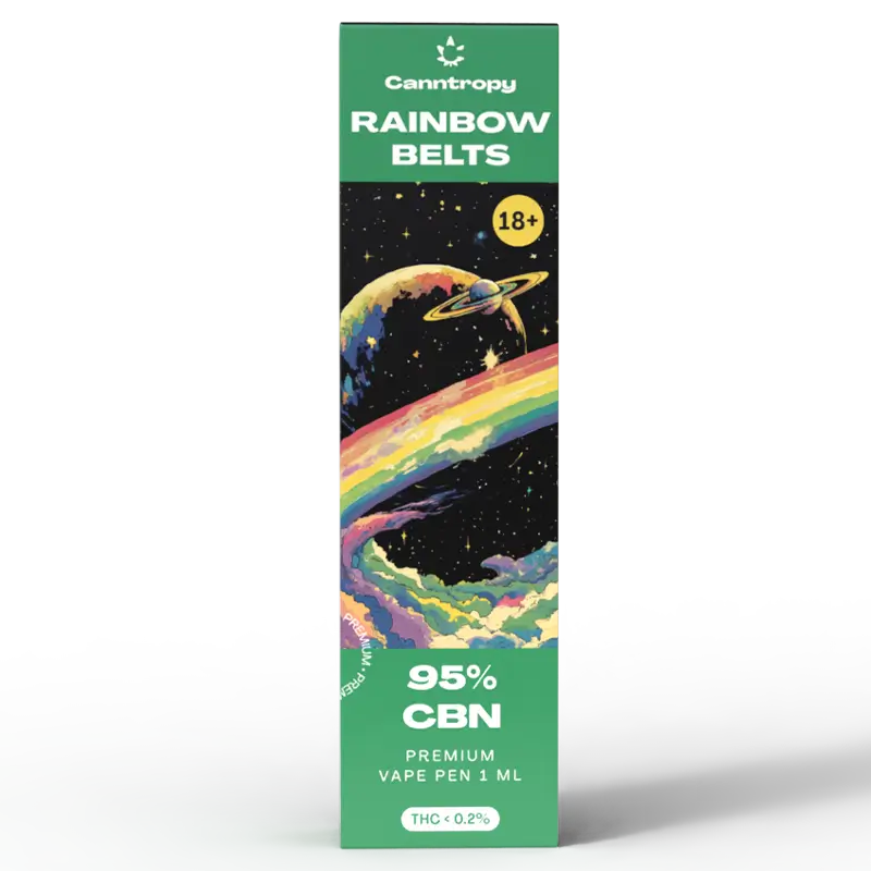 Canntropy CBN Vape Pen Rainbow Belts, 95% CBN, 1ml