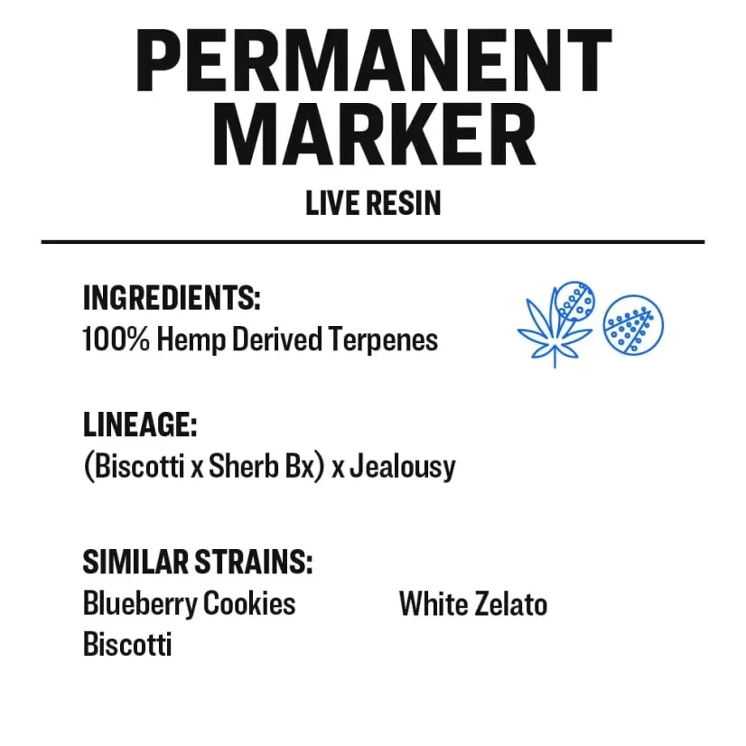 True Terpenes Live Resin Permanent Marker (2 ml - 960 ml)